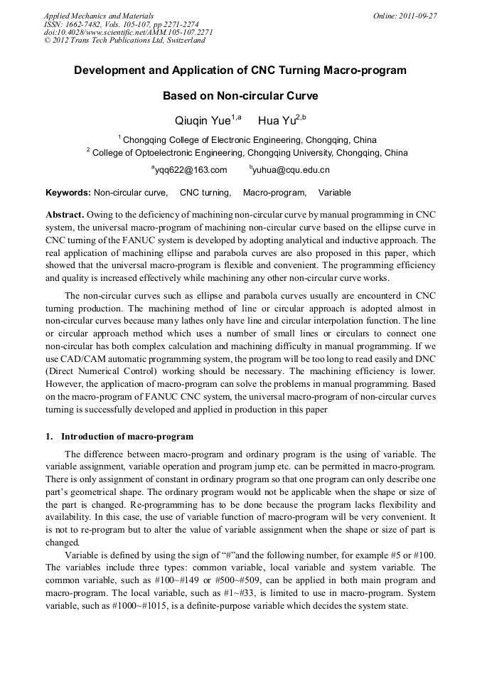 Development and Application of CNC Turning Macro-Program Based on Non ...