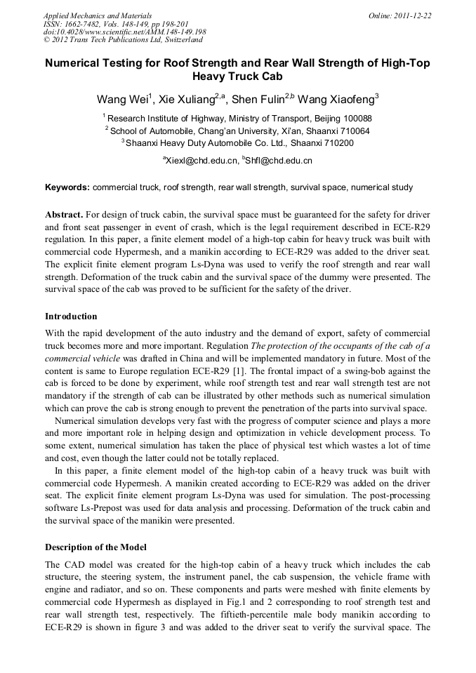 Numerical Testing for Roof Strength and Rear Wall Strength of High-Top ...