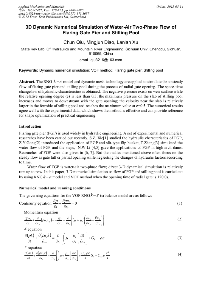 3D Dynamic Numerical Simulation of Water-Air Two-Phase Flow of Flaring ...