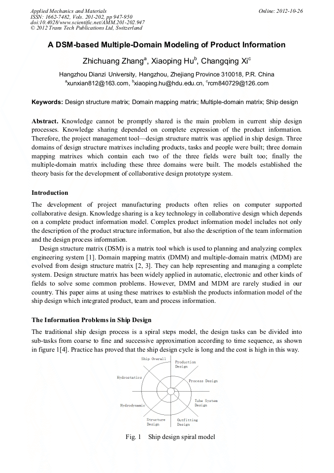 A DSM-Based Multiple-Domain Modeling of Product Information ...