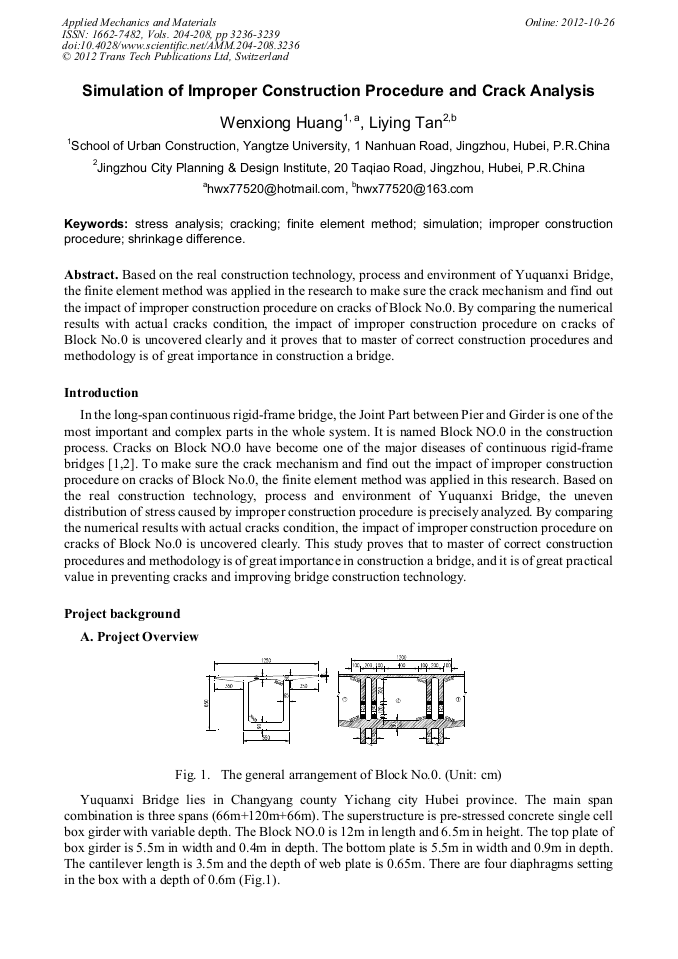 Simulation of Improper Construction Procedure and Crack Analysis ...
