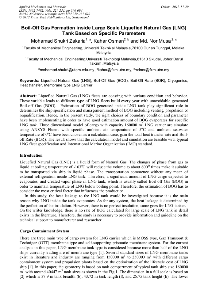 Boil-Off Gas Formation inside Large Scale Liquefied Natural Gas (LNG ...
