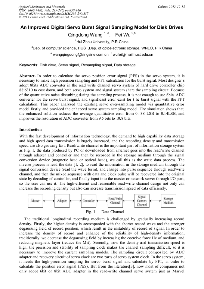 An Improved Digital Servo Burst Signal Sampling Model for Disk Drives ...