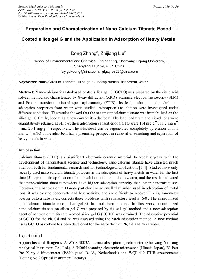 Preparation and Characterization of Nano-Calcium Titanate-Based Coated ...