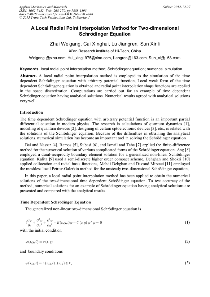 A Local Radial Point Interpolation Method for Two-Dimensional ...