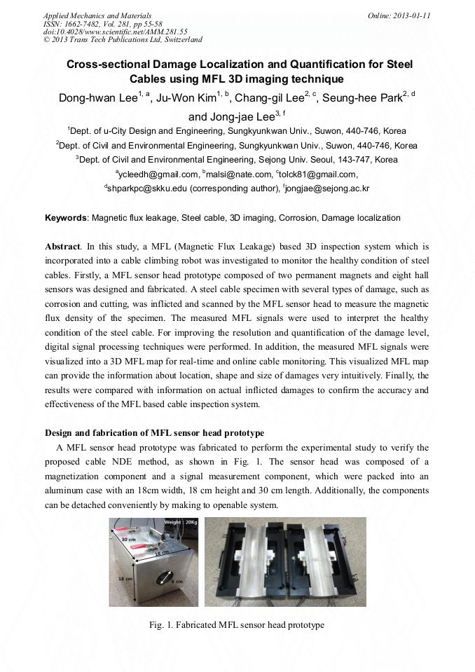 Cross-Sectional Damage Localization and Quantification for Steel Cables ...