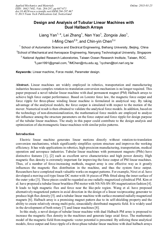 Design and Analysis of Tubular Linear Machines with Dual Halbach Arrays ...