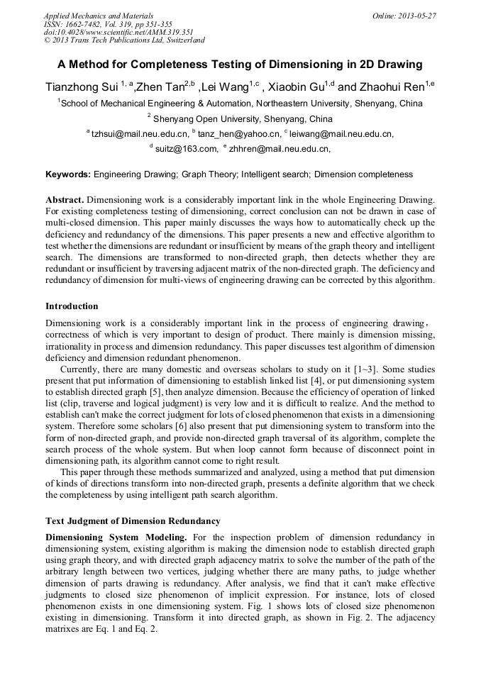 A Method for Completeness Testing of Dimensioning in 2D Drawing ...