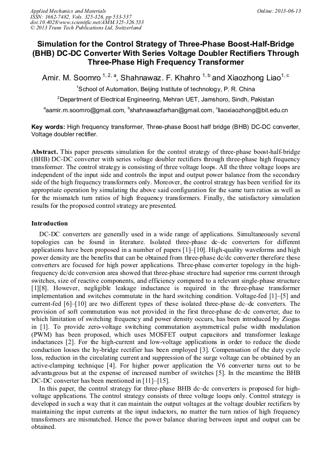 Simulation for the Control Strategy of Three-Phase Boost-Half-Bridge ...