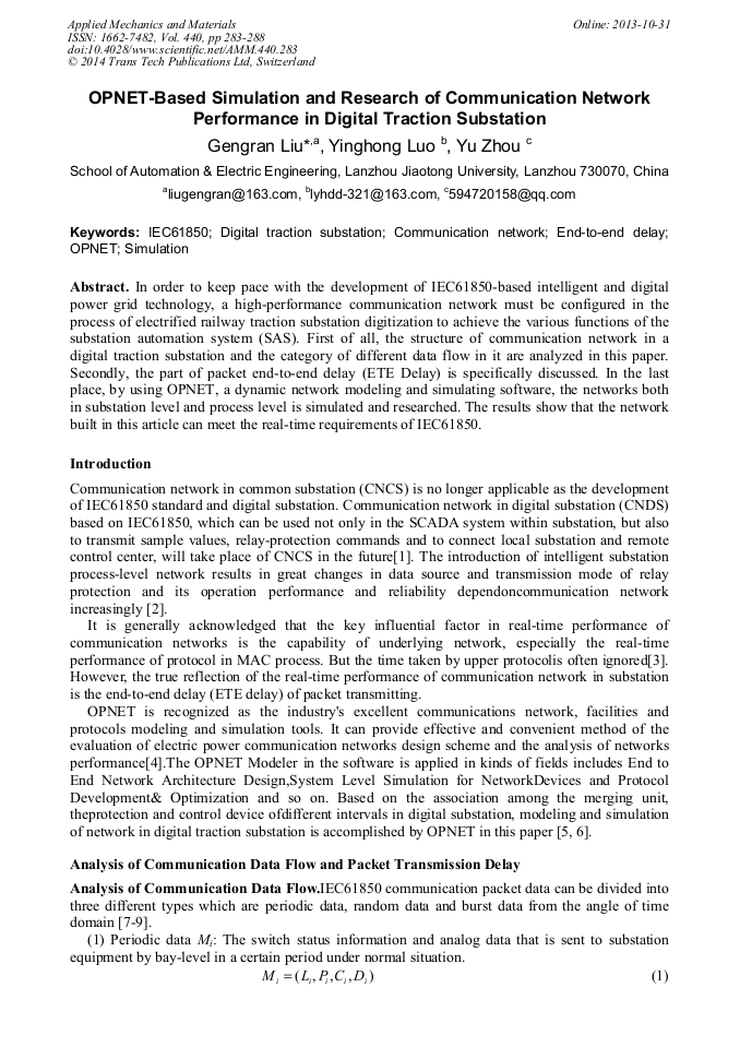 OPNET-Based Simulation and Research of Communication Network ...