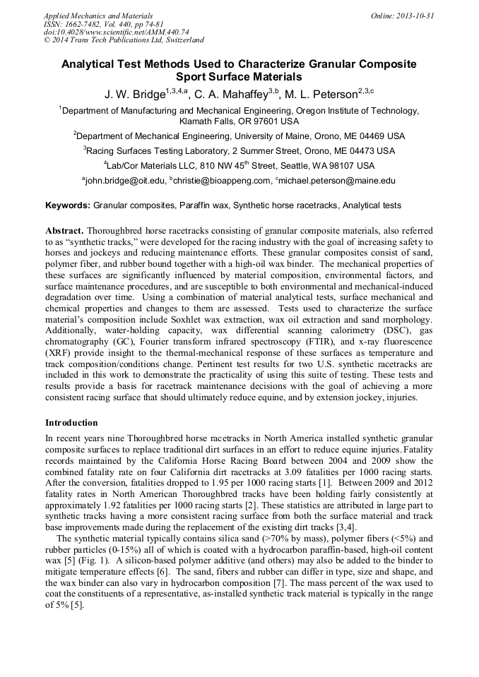Analytical Test Methods Used to Characterize Granular Composite Sport ...