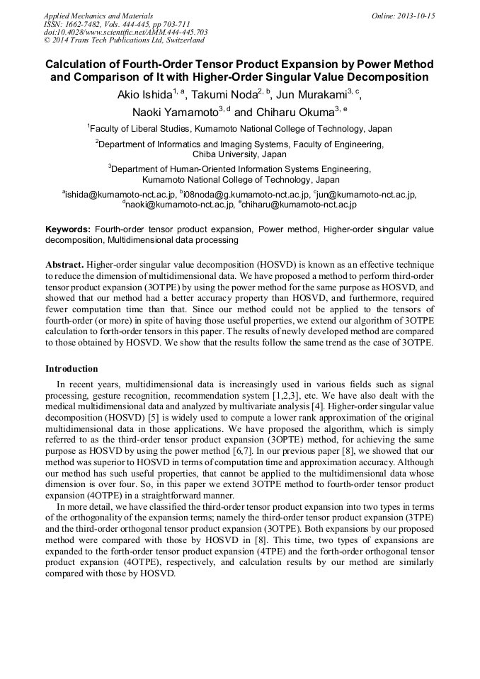 Calculation of Fourth-Order Tensor Product Expansion by Power Method ...