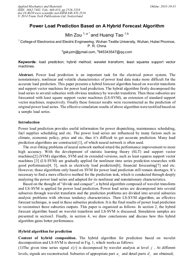 Power Load Prediction Based On A Hybrid Forecast Algorithm Scientificnet 7635