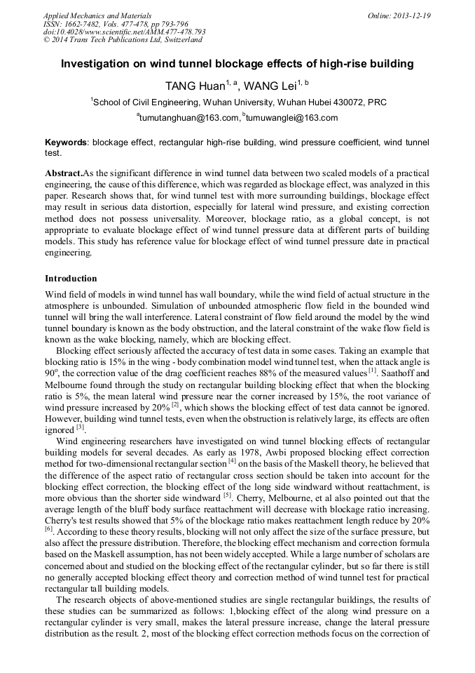 Investigation on Wind Tunnel Blockage Effects of High-Rise Building ...