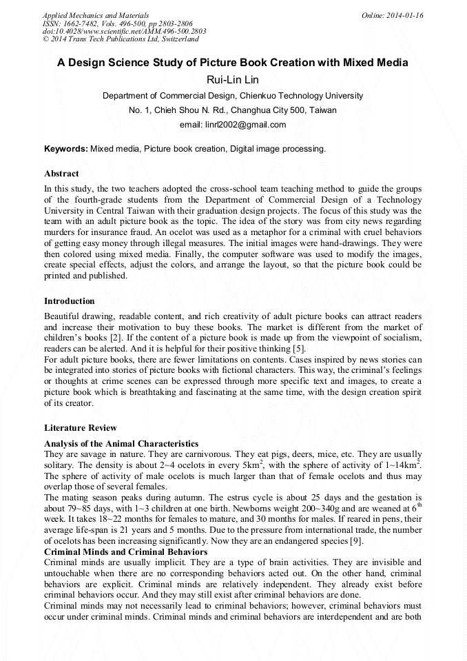 A Design Science Study of Picture Book Creation with Mixed Media ...