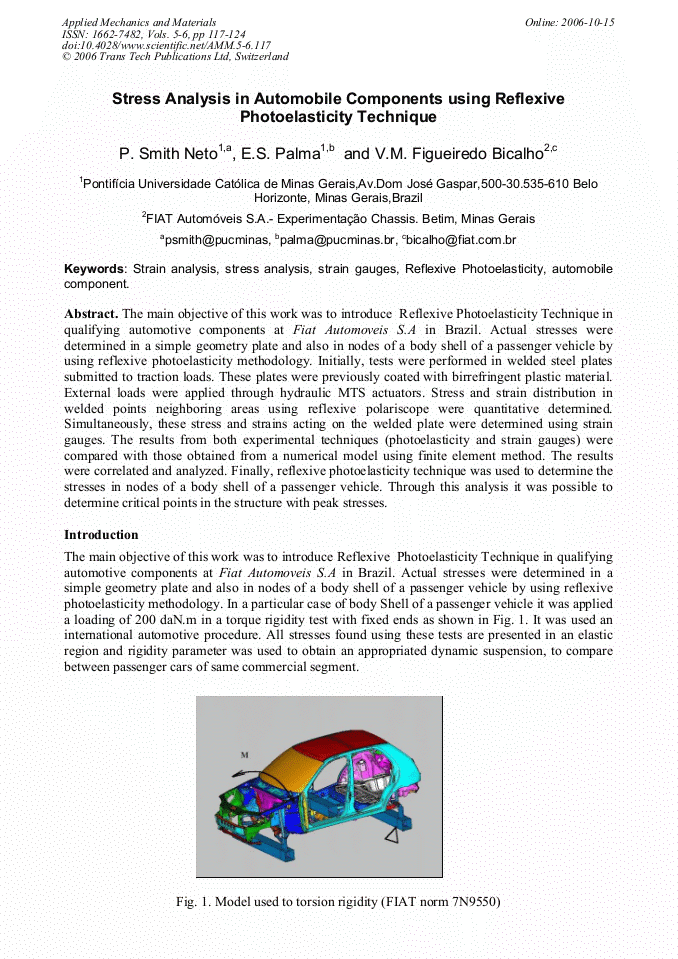 Stress Analysis in Automobile Components Using Reflexive ...