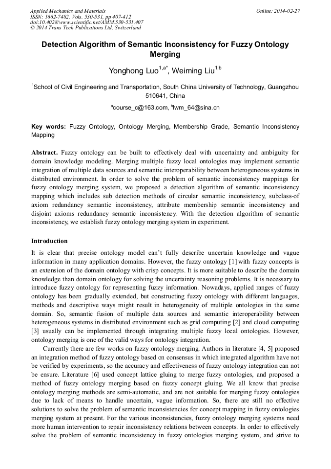 Detection Algorithm of Semantic Inconsistency for Fuzzy Ontology ...