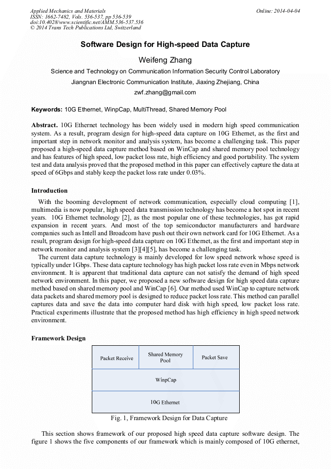 Software Design for High-Speed Data Capture | Scientific.Net