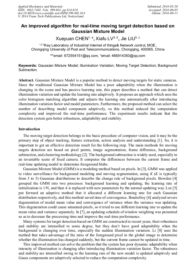An Improved Algorithm For Real Time Moving Target Detection Based On 1080