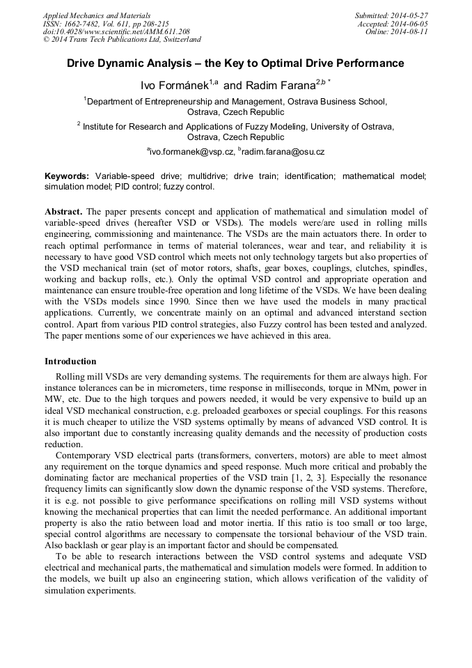 Drive Dynamic Analysis – The Key to Optimal Drive Performance ...