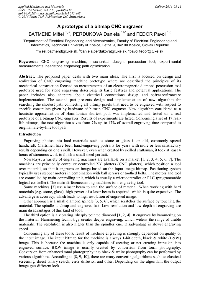 A Prototype of a Bitmap CNC Engraver | Scientific.Net