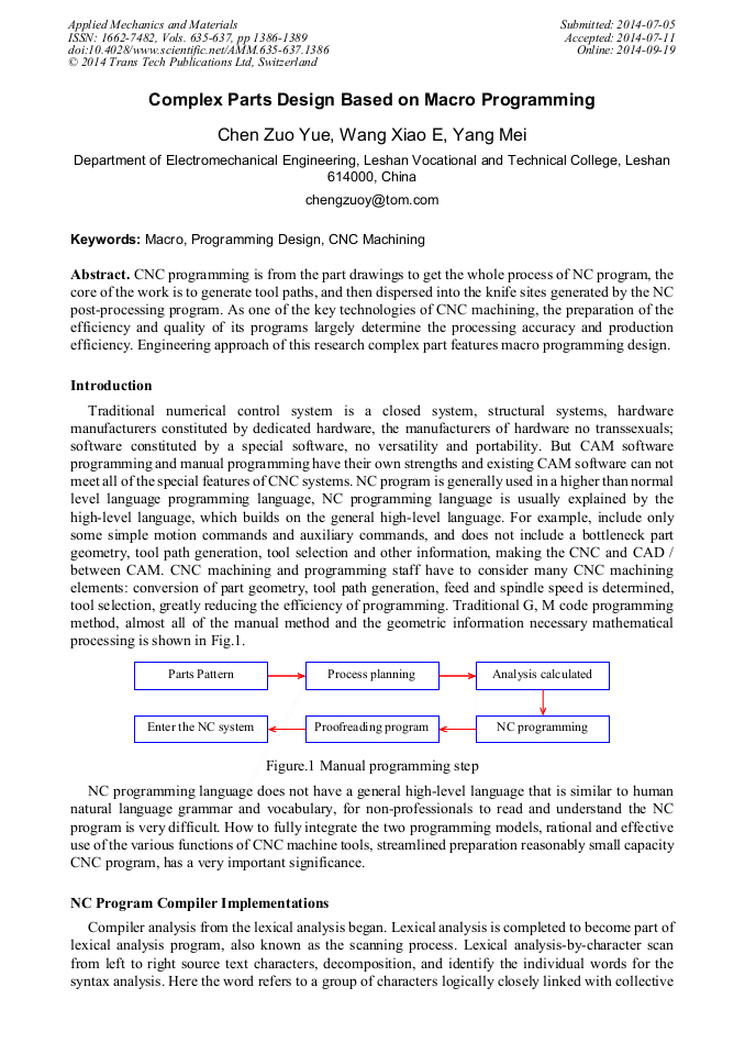 Complex Parts Design Based on Macro Programming | Scientific.Net