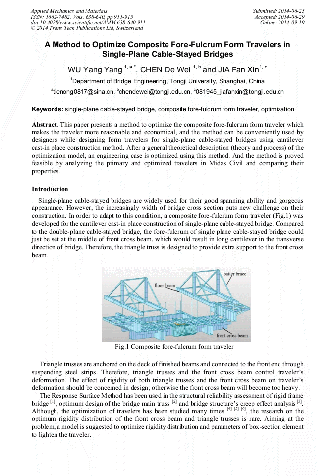 A Method to Optimize Composite Fore-Fulcrum Form Travelers in Single ...
