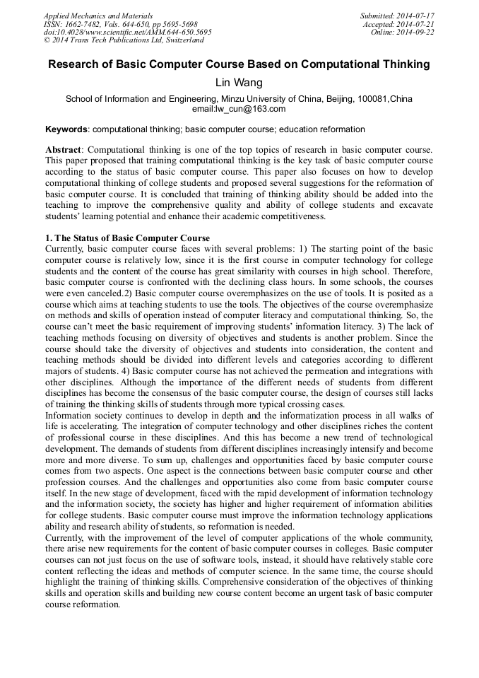 Research Of Basic Computer Course Based On Computational Thinking research-of-basic-computer-course-based-on-computational-thinking