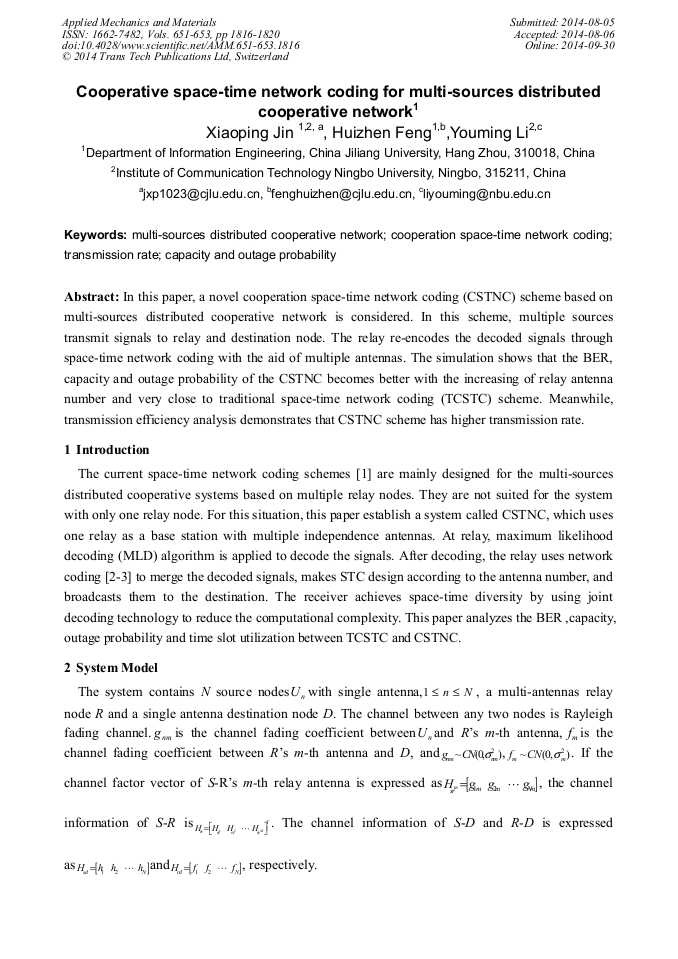 Cooperative Space-Time Network Coding for Multi-Sources Distributed Cooperative Network ...