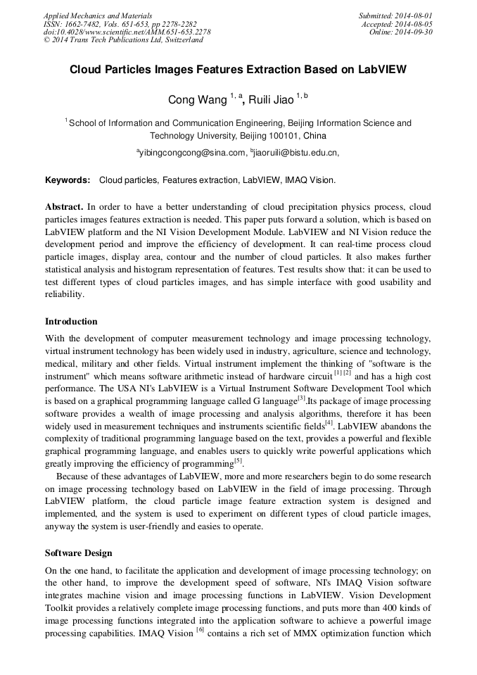 Cloud Particles Images Features Extraction Based on LabVIEW ...