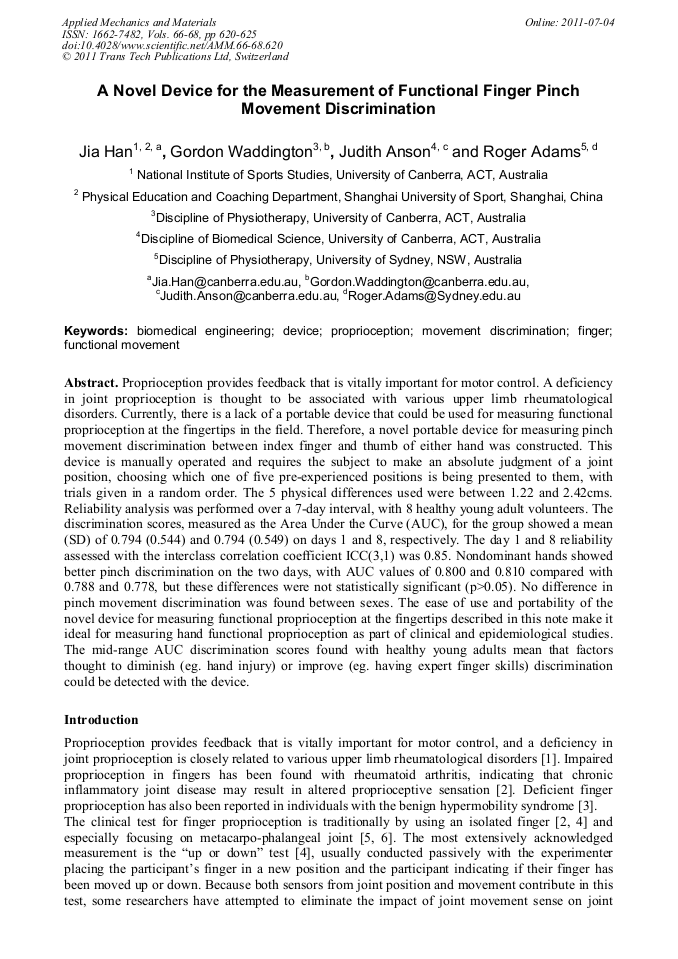 A Novel Device for the Measurement of Functional Finger Pinch Movement ...