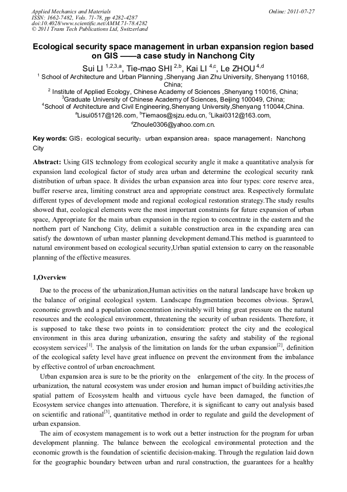 Ecological Security Space Management in Urban Expansion Region Based on ...