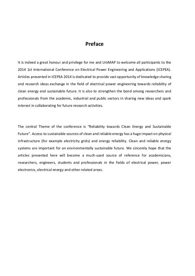 Preface, Conference Organization, Sponsors and Acknowledgement ...