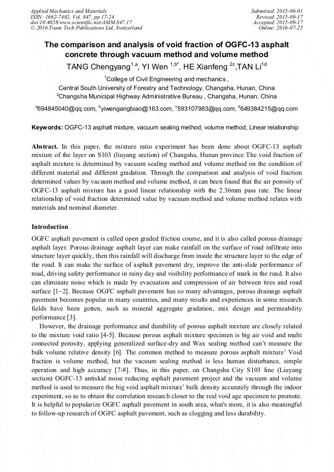 The Comparison and Analysis of Void Fraction of OGFC-13 Asphalt ...