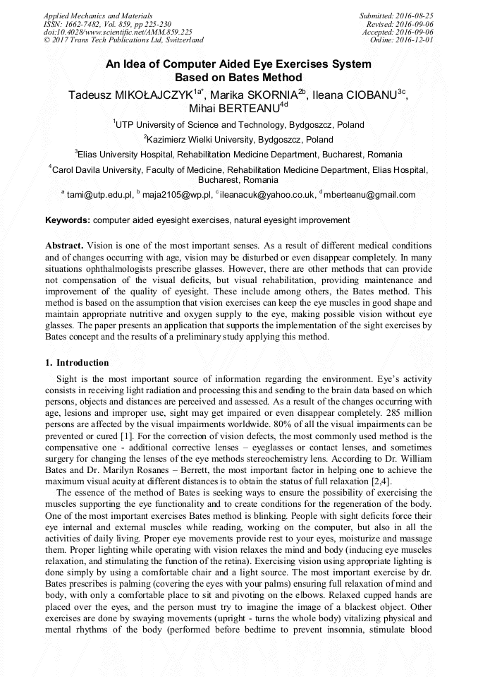 An Idea of Computer Aided Eye Exercises System Based on Bates Method ...
