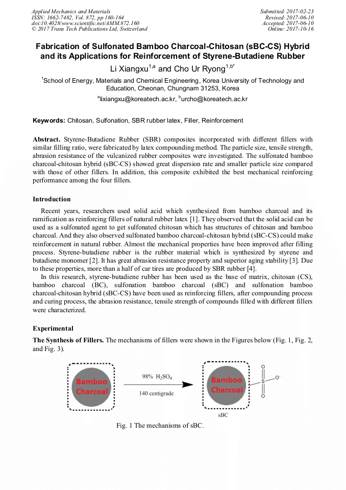 Fabrication of Sulfonated Bamboo Charcoal-Chitosan (sBC-CS) Hybrid and ...