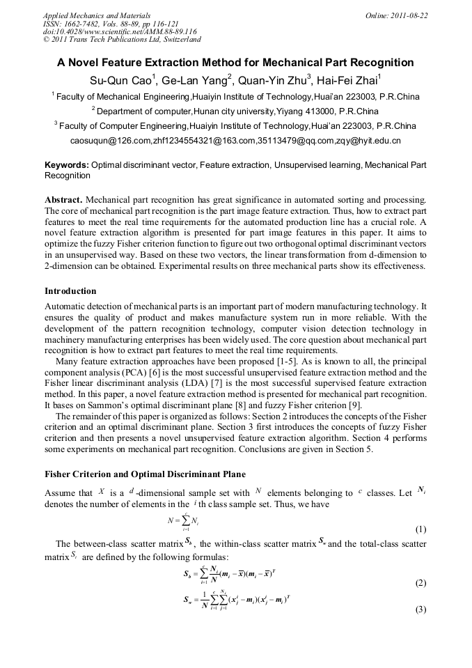 A Novel Feature Extraction Method for Mechanical Part Recognition ...