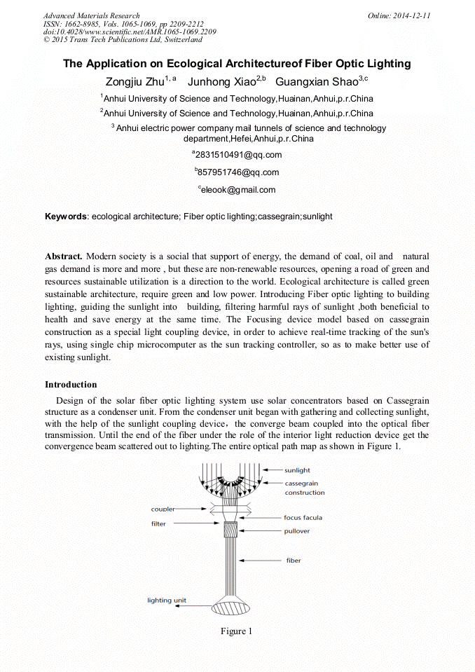 The Application on Ecological Architecture of Fiber Optic Lighting ...