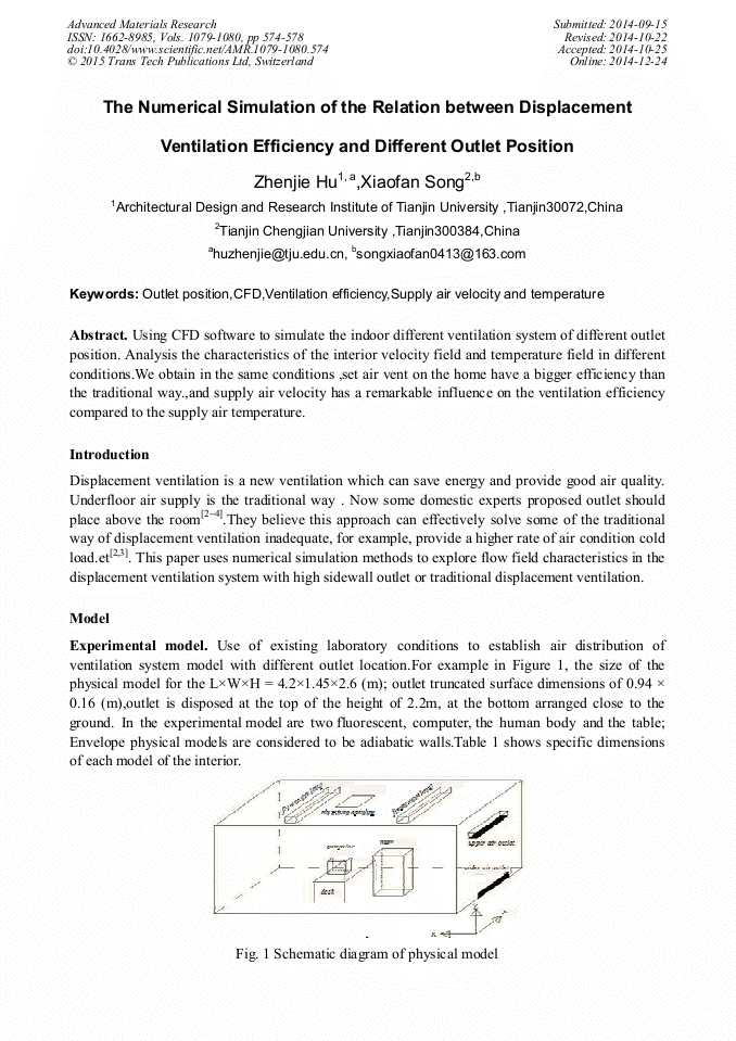 The Numerical Simulation of the Relation between Displacement ...