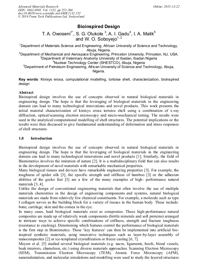 Bioinspired Design | Scientific.Net