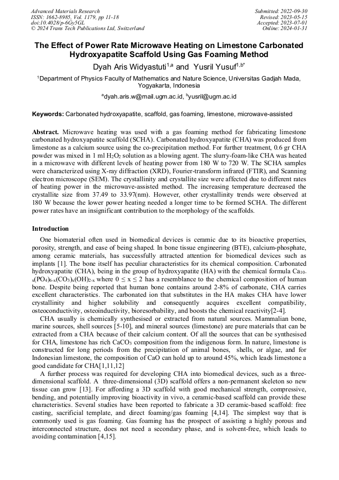 The Effect of Power Rate Microwave Heating on Limestone Carbonated ...