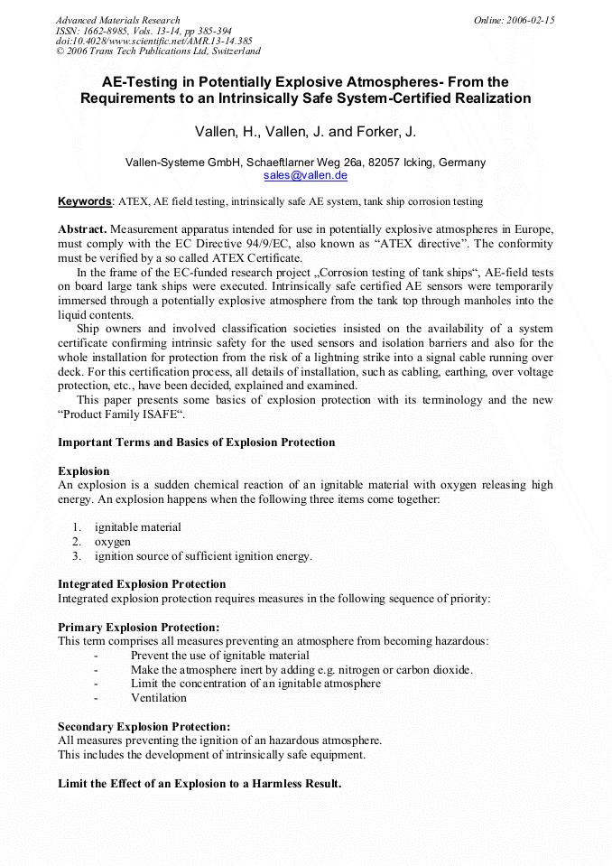 AE-Testing in Potentially Explosive Atmospheres - From the Requirements ...