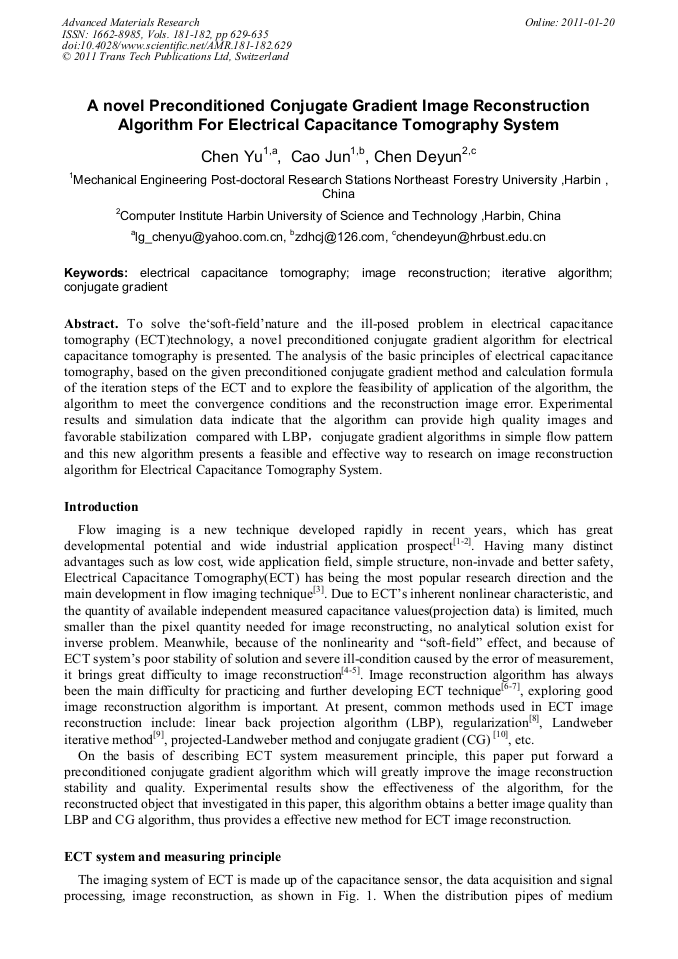 A Novel Preconditioned Conjugate Gradient Image Reconstruction ...