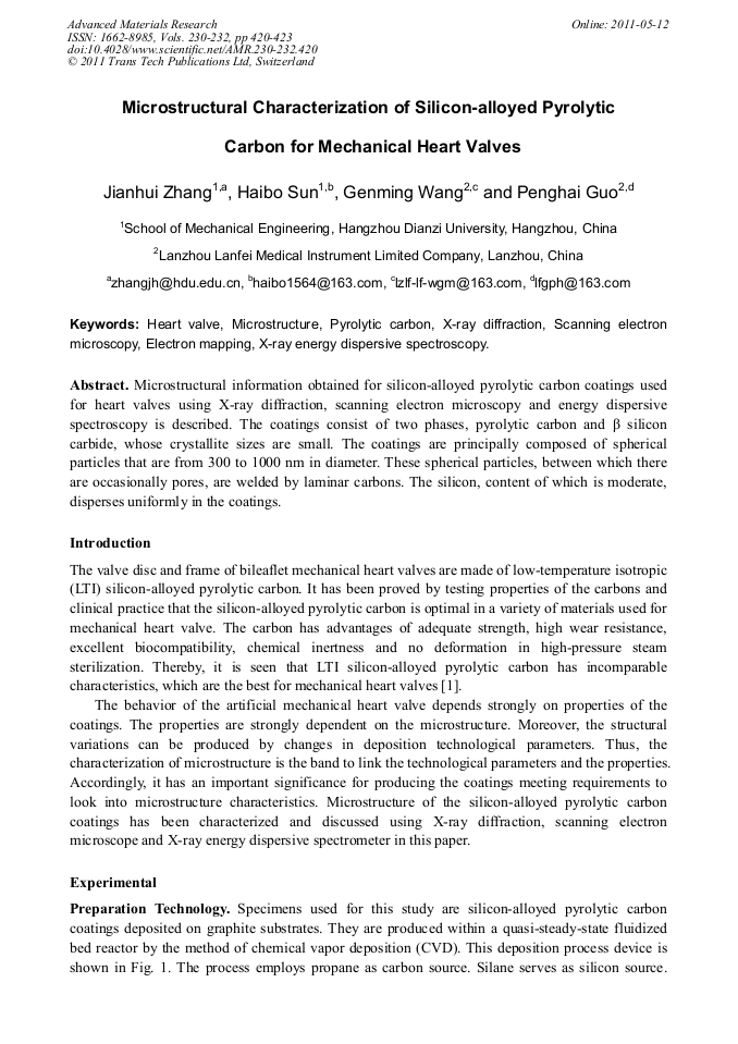 Microstructural Characterization of Silicon-Alloyed Pyrolytic Carbon ...