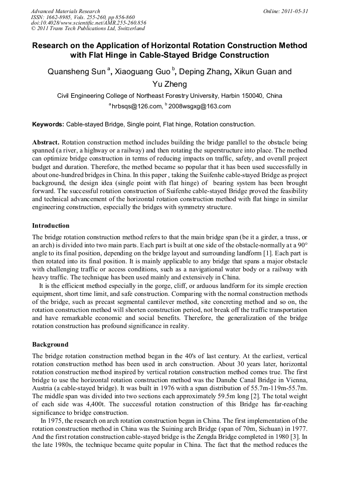Research on the Application of Horizontal Rotation Construction Method ...