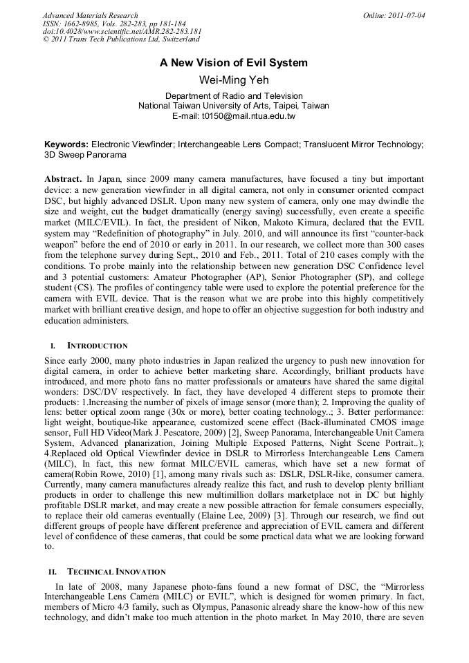 A New Vision of Evil System | Scientific.Net