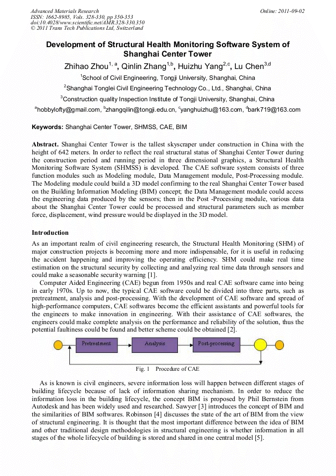 Development of Structural Health Monitoring Software System of Shanghai ...