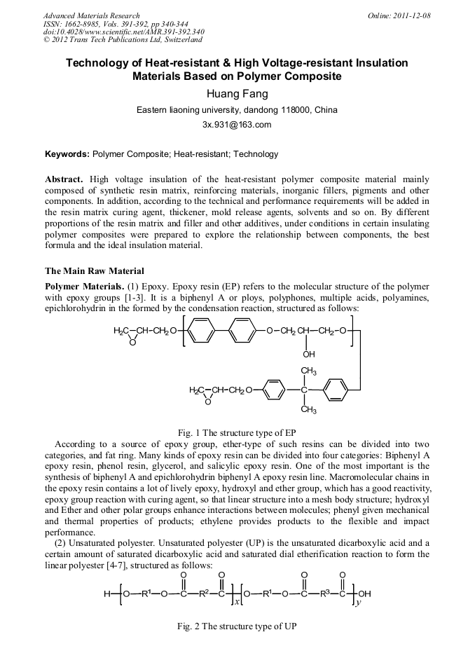 Technology of Heat-Resistant & High Voltage-Resistant Insulation ...