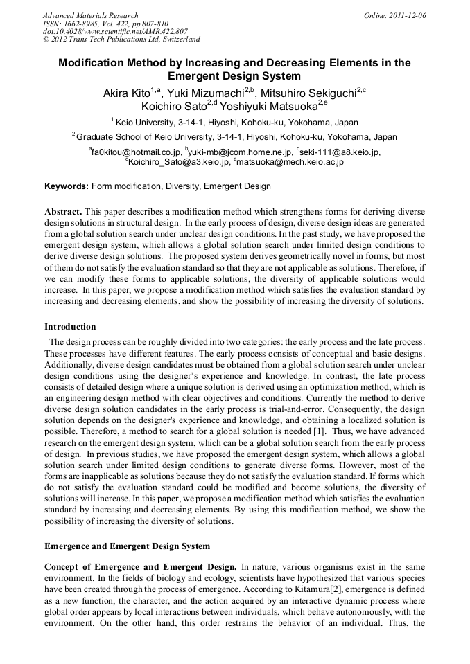 Modification Method by Increasing and Decreasing Elements in the ...