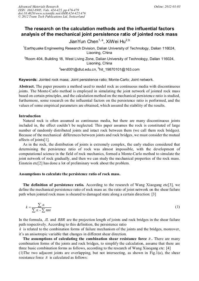 The Research on the Calculation Methods and the Influential Factors ...